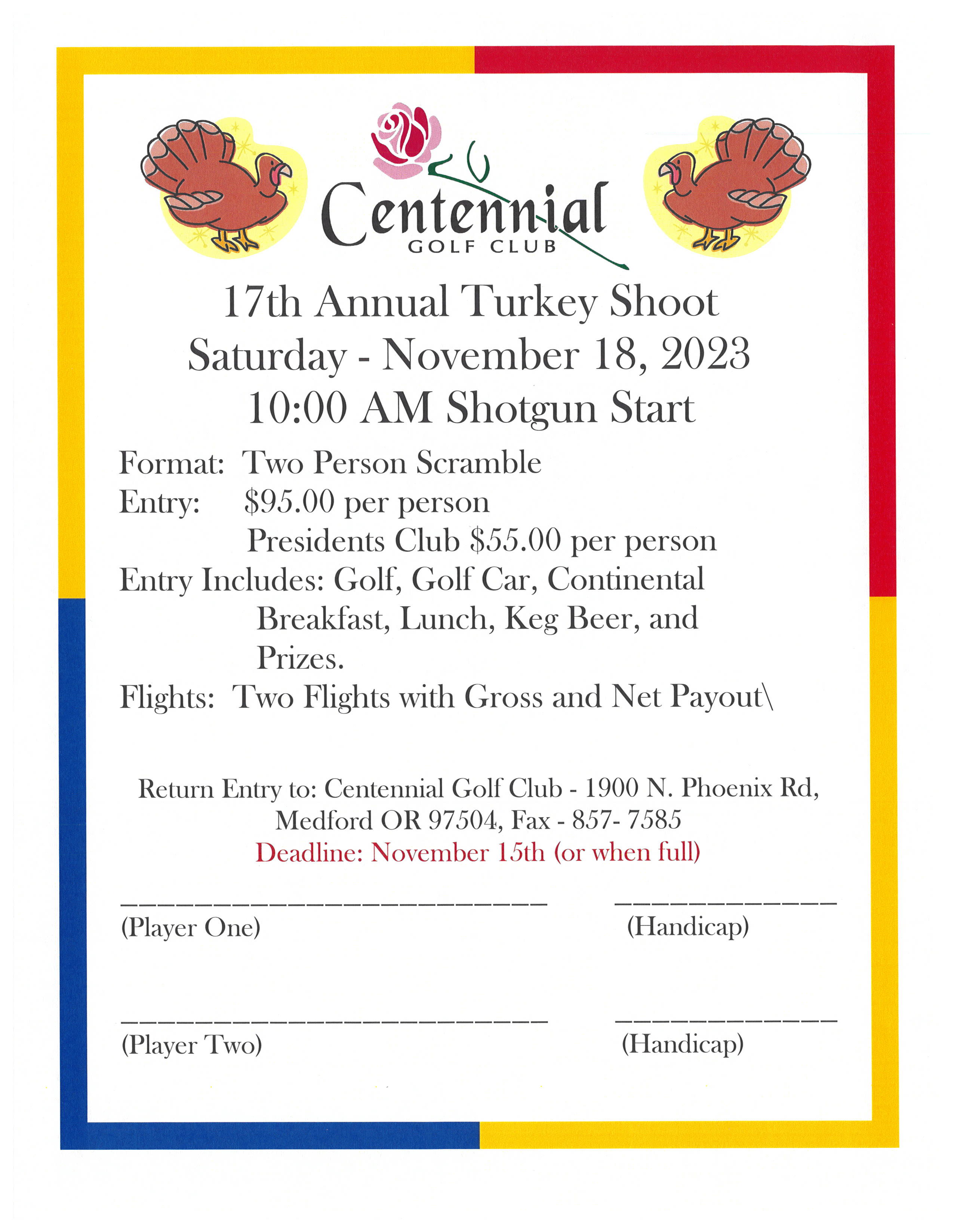 17th Annual Turkey Shoot