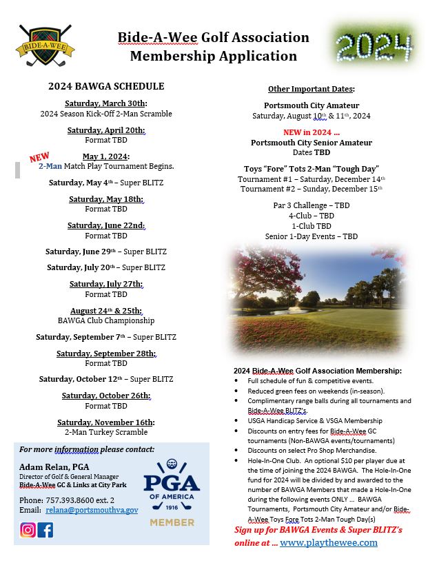 2024 Bide-A-Wee Golf Association 12/18/2023