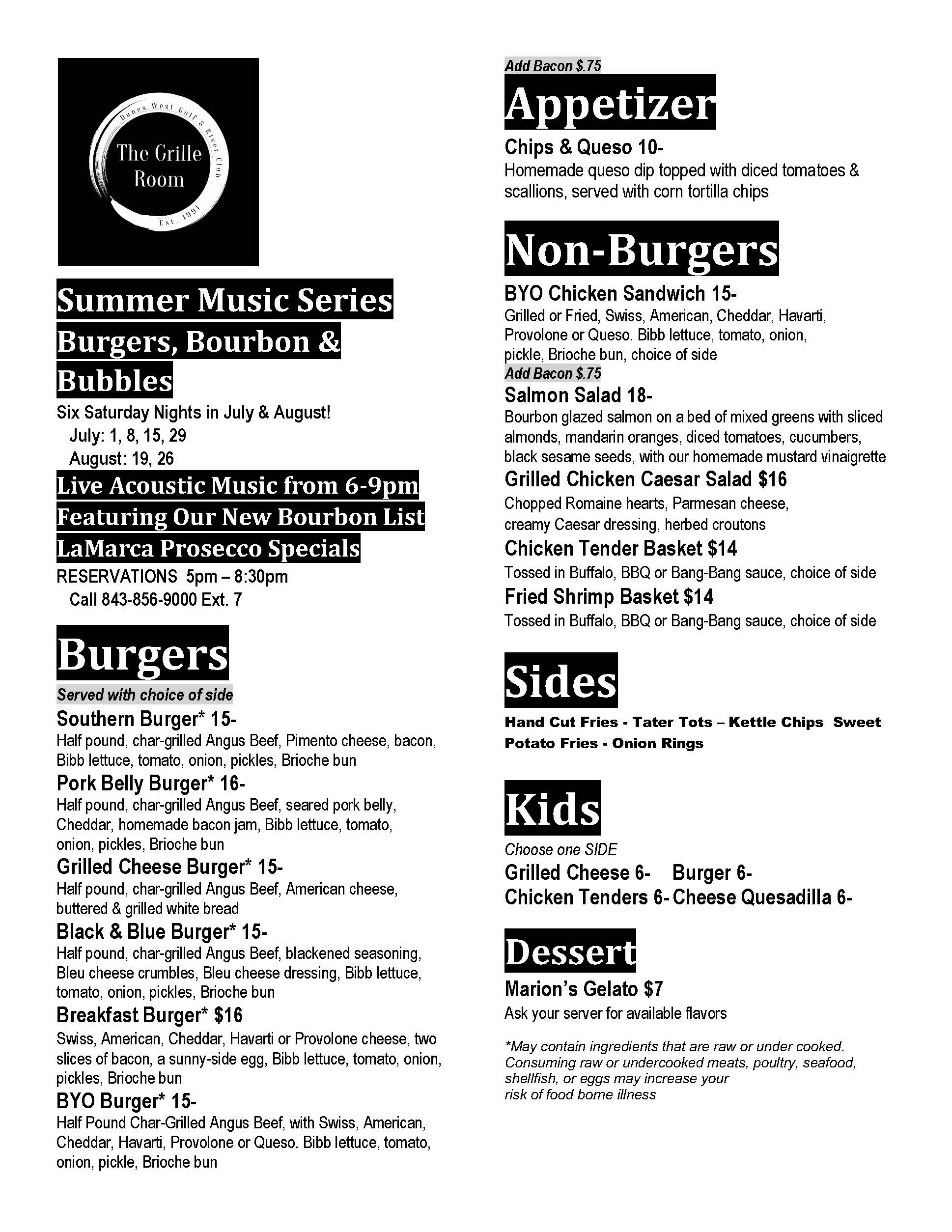 Burgers, Bourbon & Bubbles