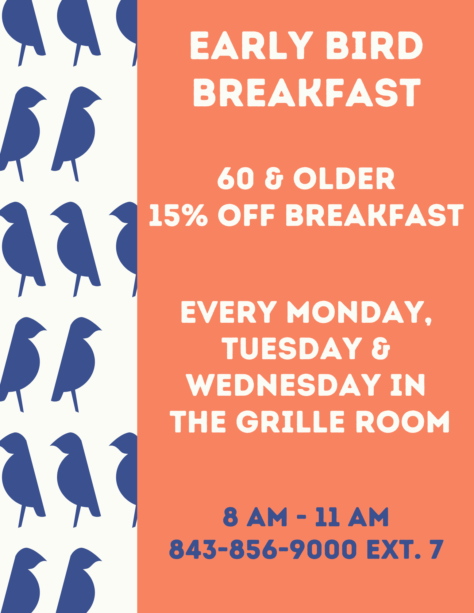 FOMO Grille Room Monthly Specials, Busy Bees, and Early Birds