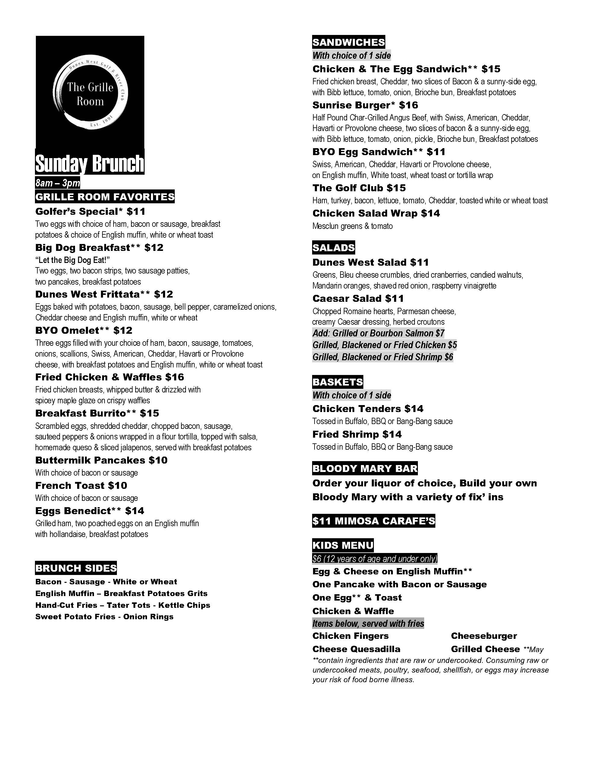 Coming to Sunday Brunch?